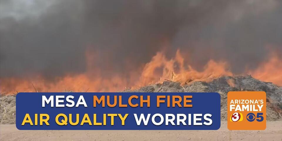 Mulch fire continues to burn in Mesa - NewsBreak