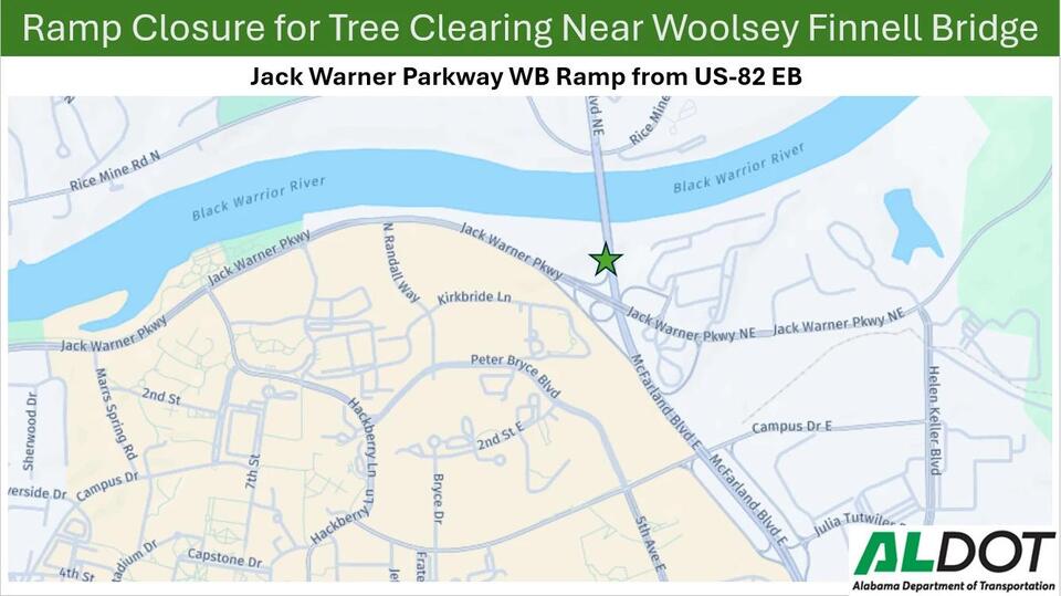 ALDOT Plans Daily Ramp Closures to Clear Trees Near Tuscaloosa’s ...
