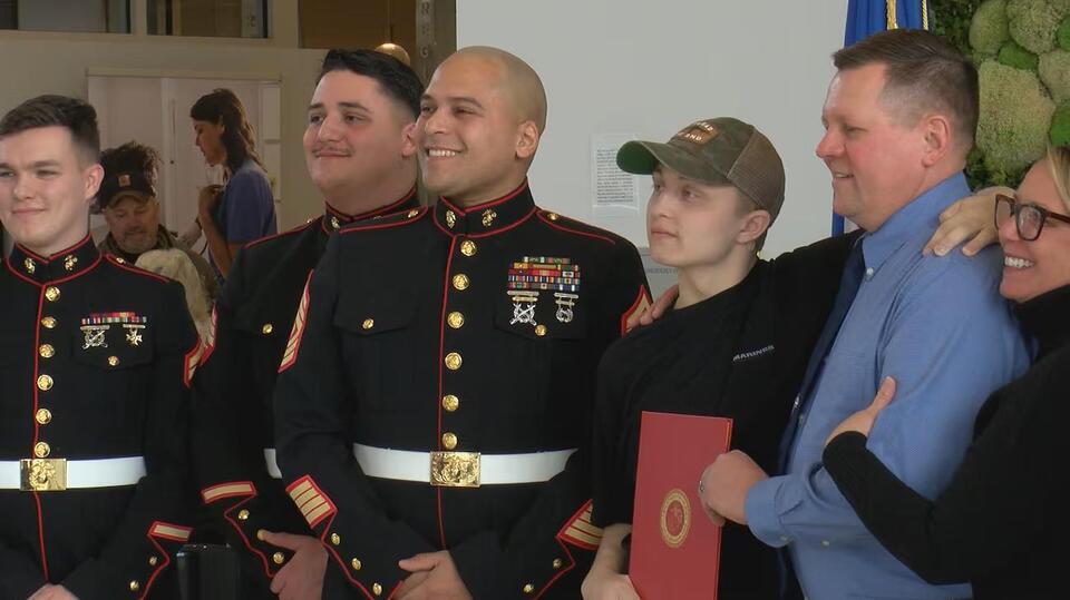 Proctor high school student battling cancer inducted as an honorary ...