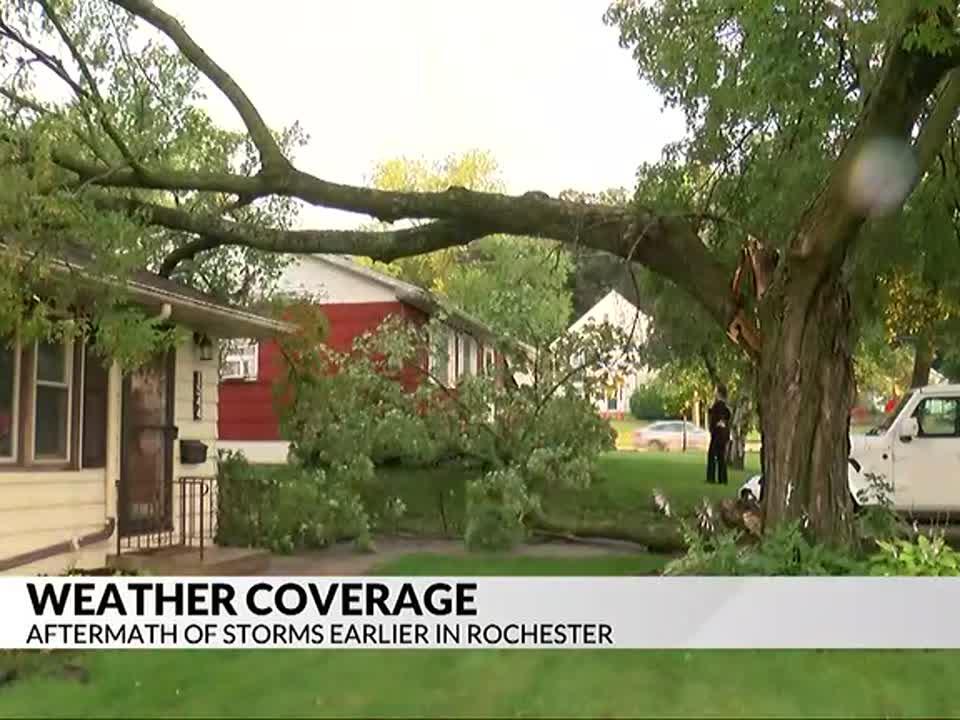 Severe storms leave trees down and homes without power in Rochester
