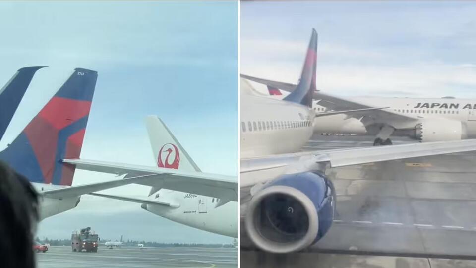 Delta plane's tail sliced off in horror runway crash at Seattle Airport ...
