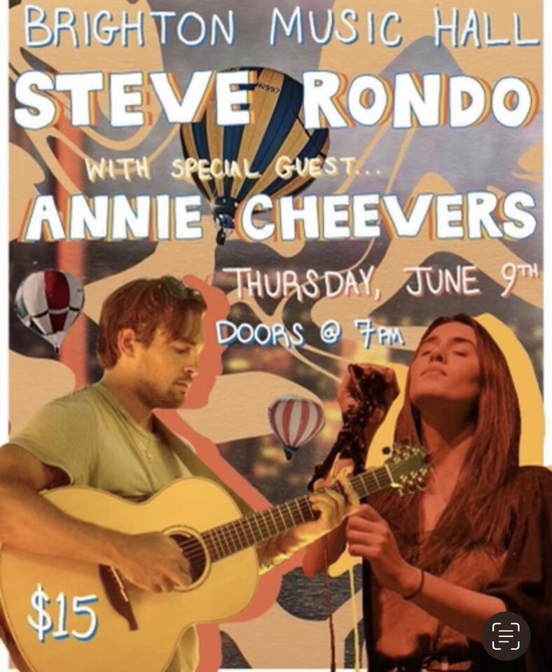 Steve Rondo with Special Guest Annie Cheevers – Brighton Music Hall ...