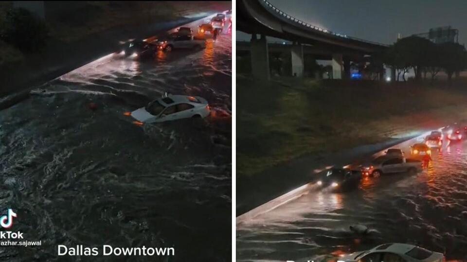 Videos Of Dallas Flooding Show Cars Driving Into Massive Waters From ...