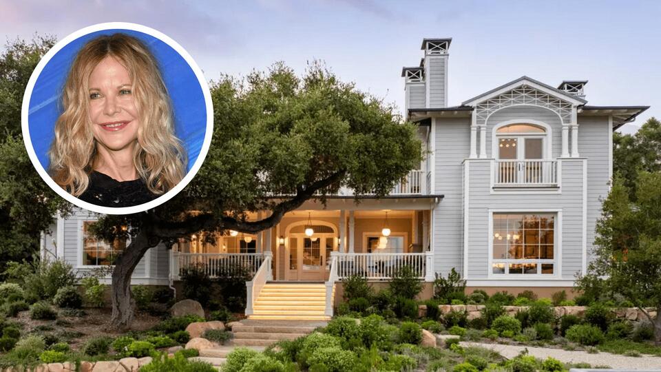 Step Inside Meg Ryan's 8,300 Sq. Ft. Mansion with a Front Porch that ...