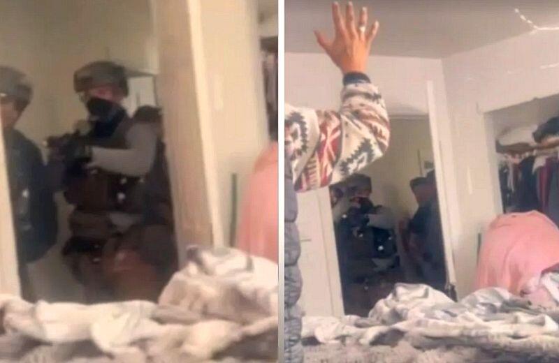 Baby Cries as ICE Agents Point Guns at Family During Oregon Raid ...