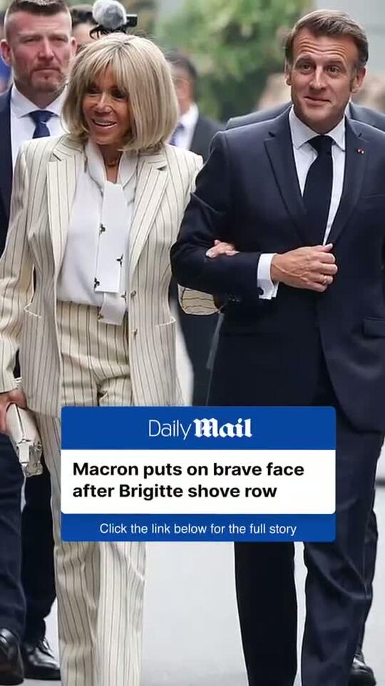 Macron puts on a brave face after viral video shows Brigitte shoving ...