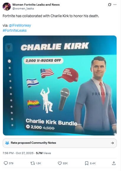 Fact Check: Fortnite Did NOT Collaborate On A 'Charlie Kirk Bundle' To ...