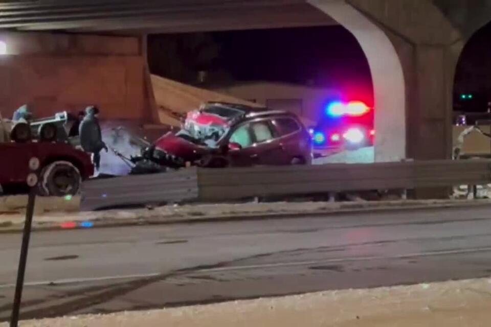 SCENE VIDEO: Aftermath of bad crash on I-180 underneath Cornhusker ...