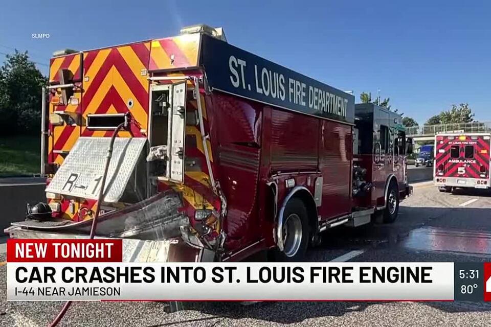 St. Louis City Fire Dept. engine struck while responding to crash ...