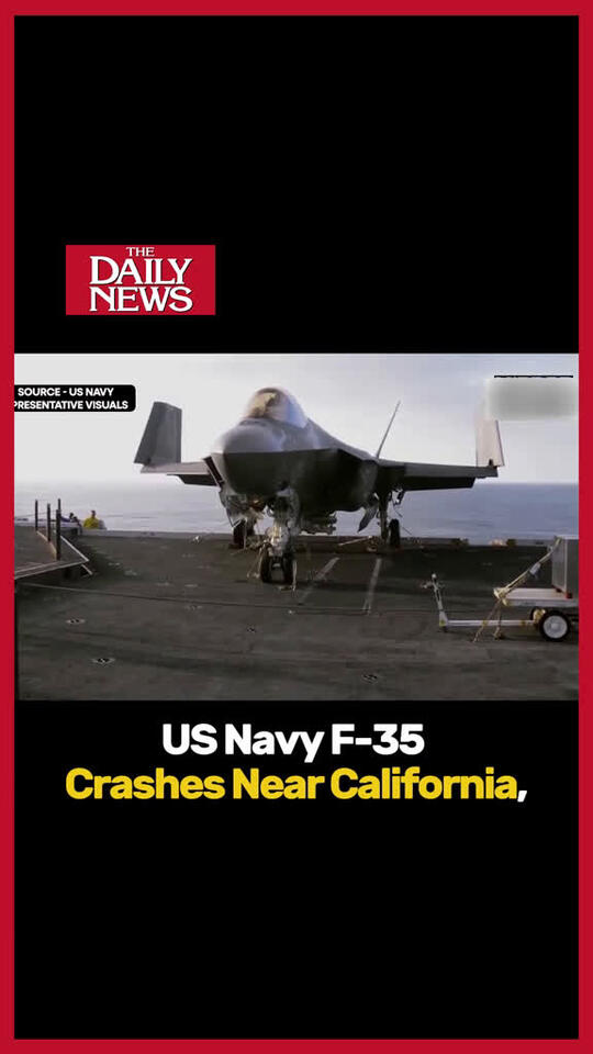 Dramatic moment as a U.S. Navy F-35 fighter jet crashes near NAS ...