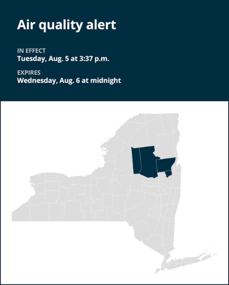 NY weather update: Air quality alert for New York until early Wednesday ...