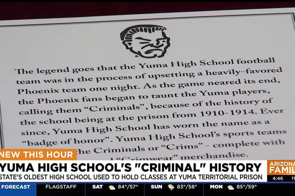 Yuma High School has rich 'criminal' history - NewsBreak