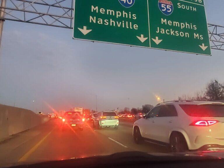 Pothole on I-40 in Arkansas finally patched after huge backup on Sunday ...