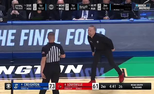 March Madness game stopped in chaotic scenes as fans throw bottles onto ...
