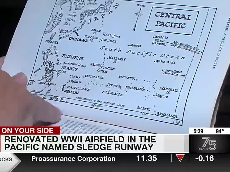 Renovated WWII airfield in the Pacific named Sledge Runway