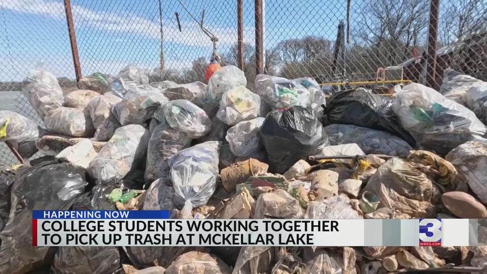 Hundreds of college students volunteer to clean up the McKellar Lake ...