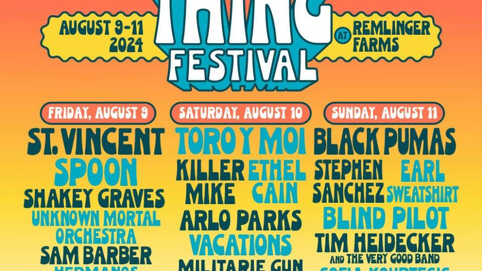 THING Festival 2024 lineup (St. Vincent, Toro Y Moi, Earl Sweatshirt ...