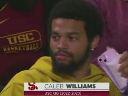 Caleb Williams attracts attention over his pink accessories