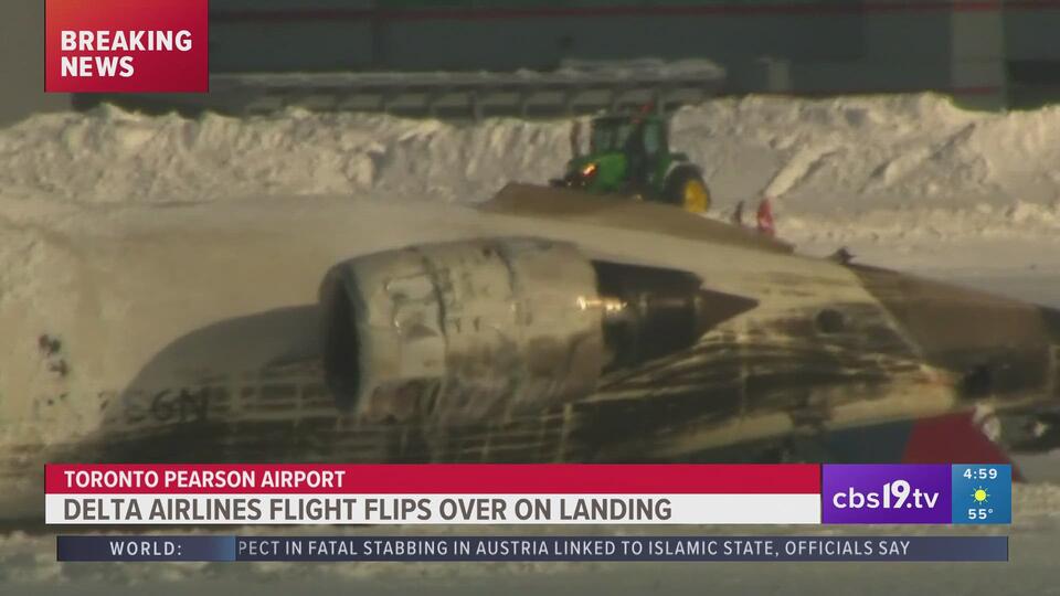 A Delta Airlines flight has flipped upside down upon landing - NewsBreak