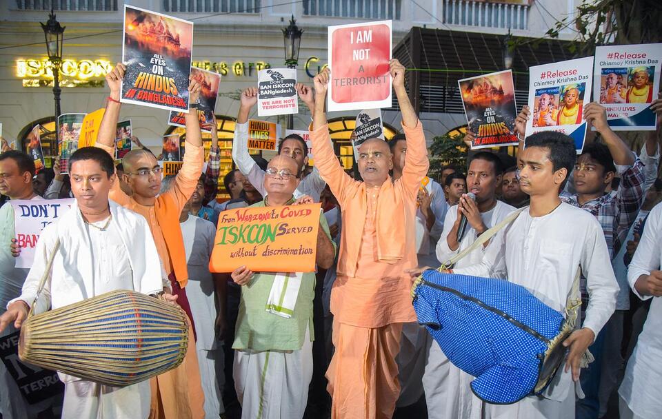 Outrage, anger and protests as Bangladesh arrests ISKCON monk for ...