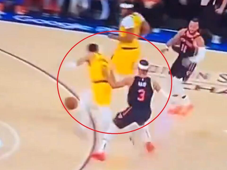 Josh Hart got away with push in back on Tyrese Haliburton