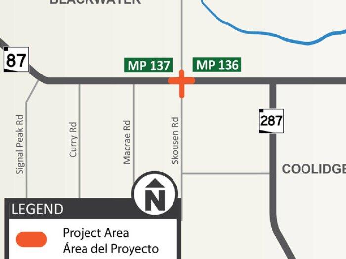 Reconstruction begins this week on SR 87 intersection in Coolidge