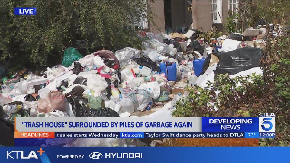 Infamous ‘trash house’ once again surrounded by garbage in LA - NewsBreak