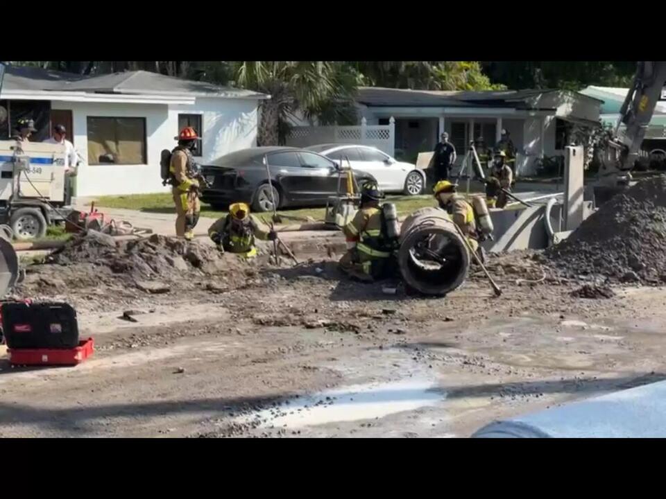 Fort Lauderdale Construction Workers Damage Gas Line, Cause Leak ...