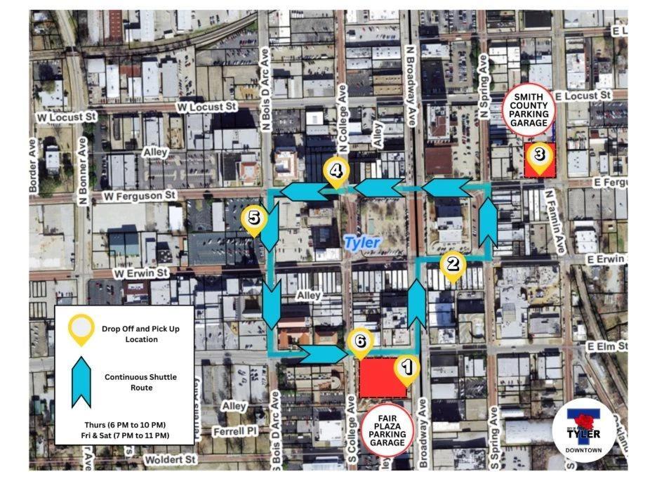 There is a Free Shuttle Around Downtown Tyler Every Weekend - NewsBreak