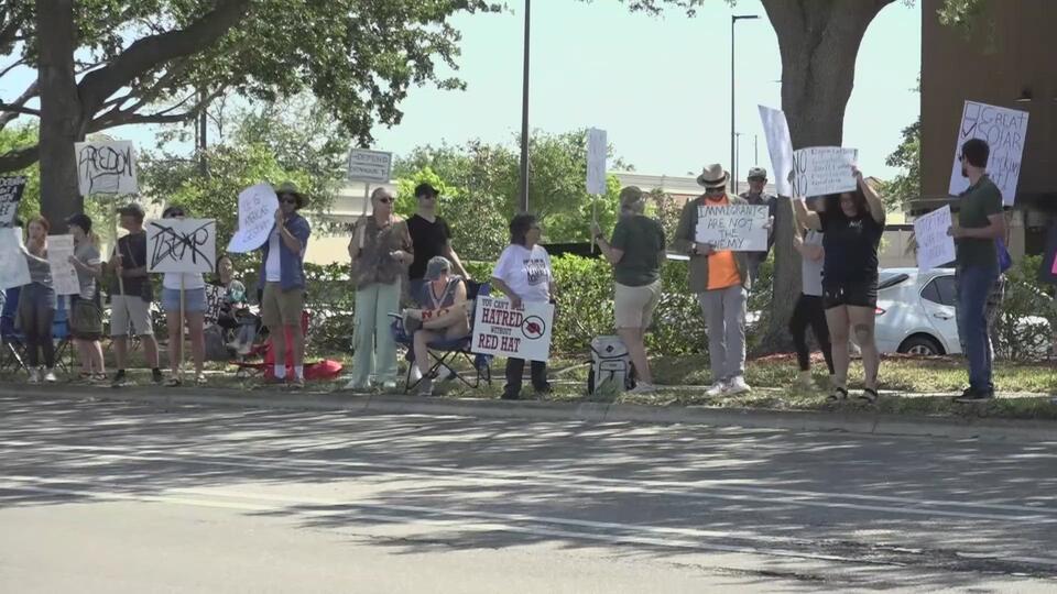 'I'm angry...I'm scared': Hundreds protest in Jacksonville against ...