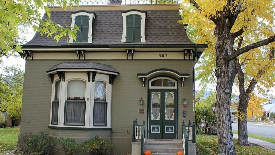 E.W. Corbin House: built in 1844 in Salida, Colorado stands with its ...