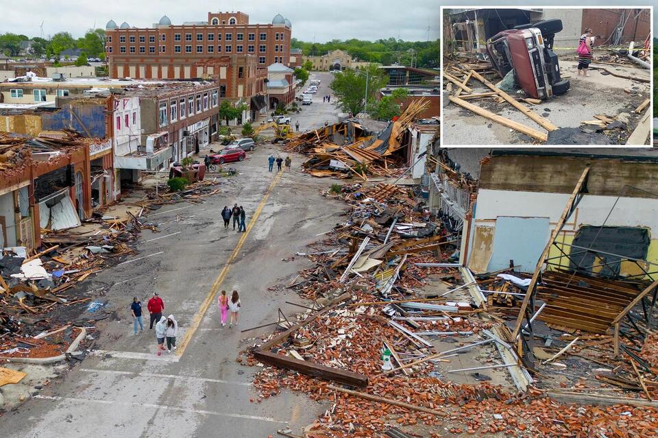Oklahoma towns hard hit by tornadoes begin long cleanup after 4 killed ...