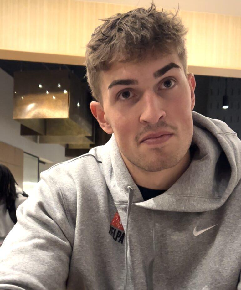 Eli Raridon Talks About Whether His Basketball Background Helps With ...