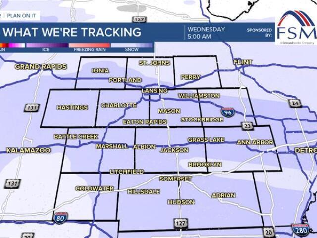 A frigid start to Tuesday in Mid-Michigan as we track returning snow ...