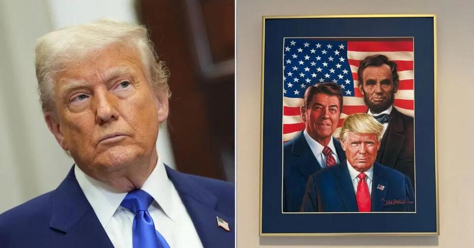'Pathetic' Donald Trump Mocked for His Cheesy New White House Portrait ...
