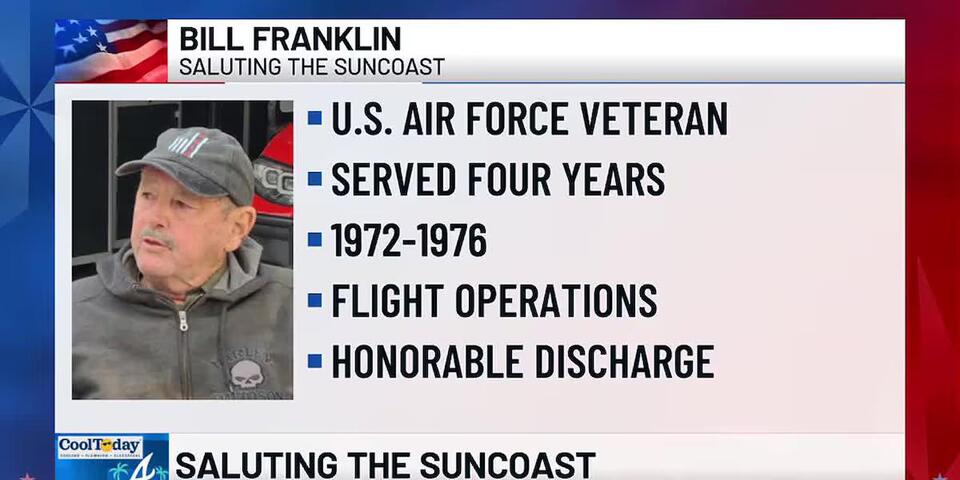Saluting the Suncoast: U.S. Air Force veteran Bill Franklin - NewsBreak