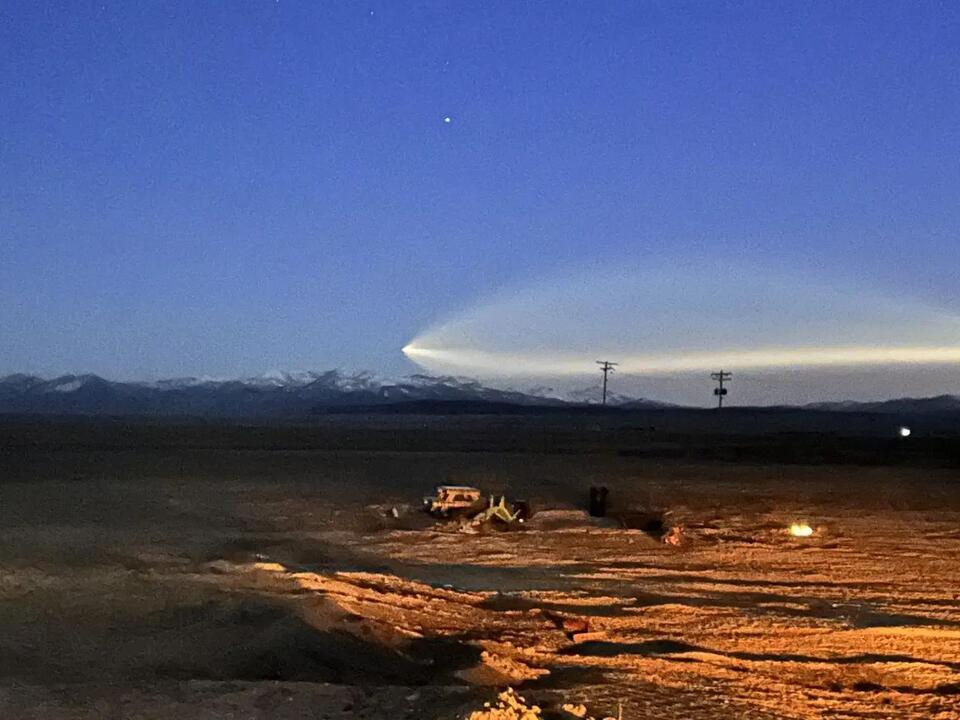 Space X rocket launch seen over parts of Southern Utah