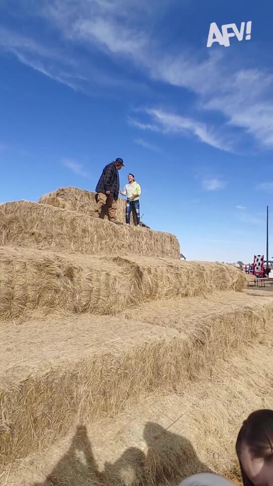 Does that mean the haystack is actually tumbleweed afv fall fail ...