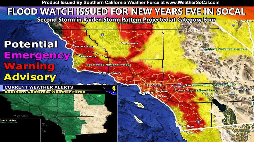 Flood Watch Issued in Southern California Ahead of Second and Stronger ...