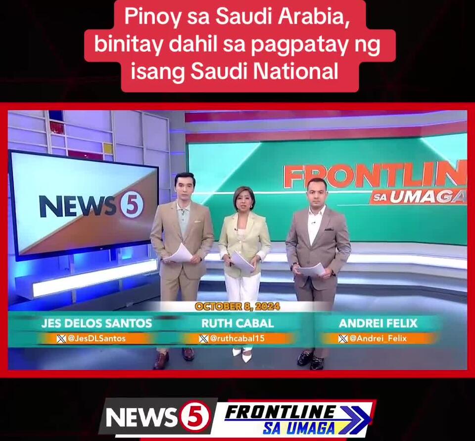 Binitay ang isang Pinoy sa Saudi Arabia, ayon sa Department of Foreign ... Binitay ang isang Pinoy sa Saudi Arabia, ayon sa Department of Foreign ...