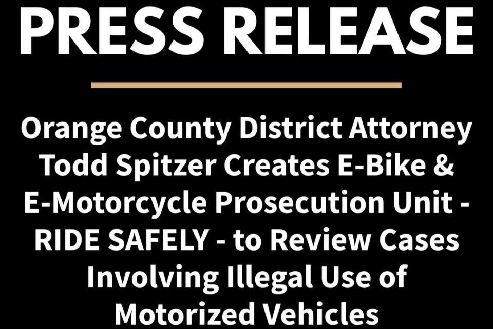 OCDA launches new unit targeting illegal e-bike and e-motorcycle use ...