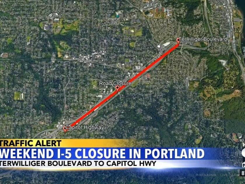 I-5 in Portland will be closed for a new bridge deck