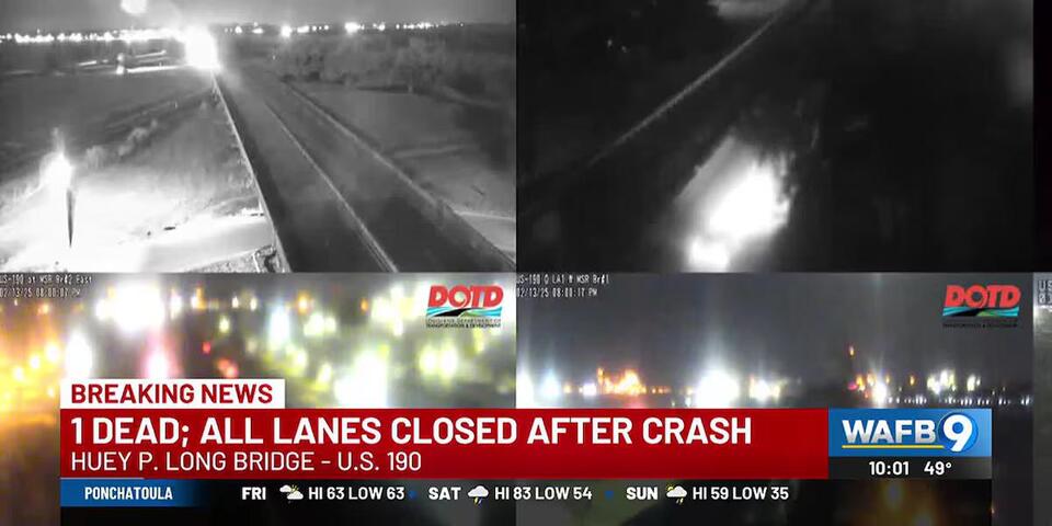 1 killed in crash on Huey P. Long Bridge - NewsBreak
