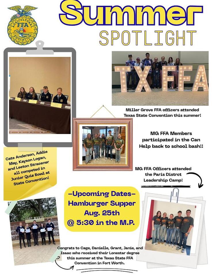 Miller Grove FFA News and Events Summer 2025 - NewsBreak