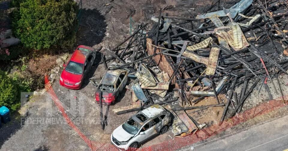Massive barn fire destroys structure, 3 cars at former County Line ...