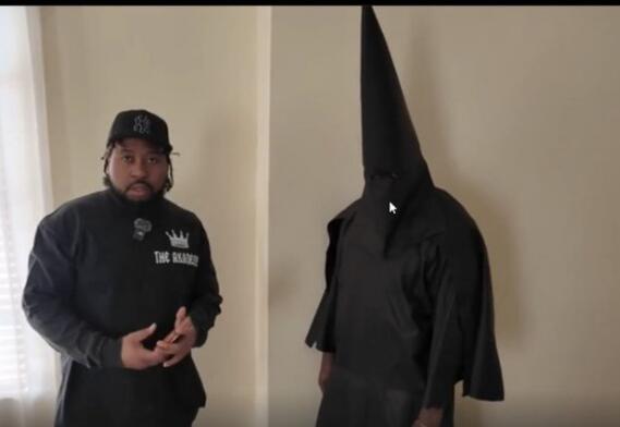 Akademiks Reveals First Look at Kanye West’s All-Black KKK Outfit ...