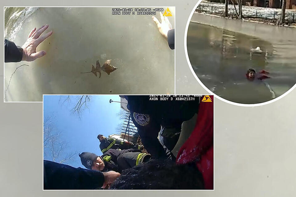 Frantic Body Cam Video Shows Officer’s Daring Rescue of Boy From Frozen ...