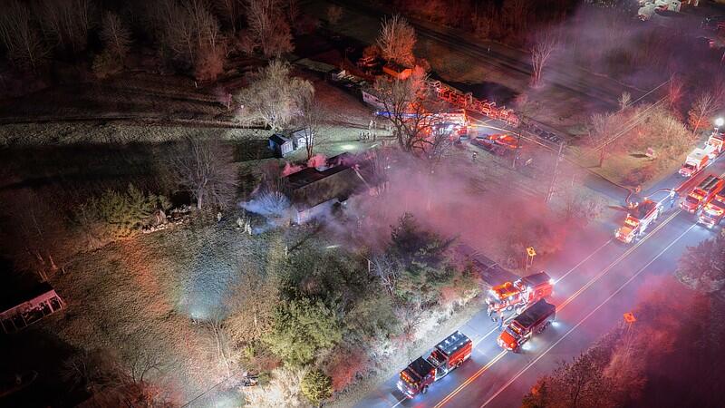 Two Bucks County dwelling fires blaze at same time Sunday night, burn ...