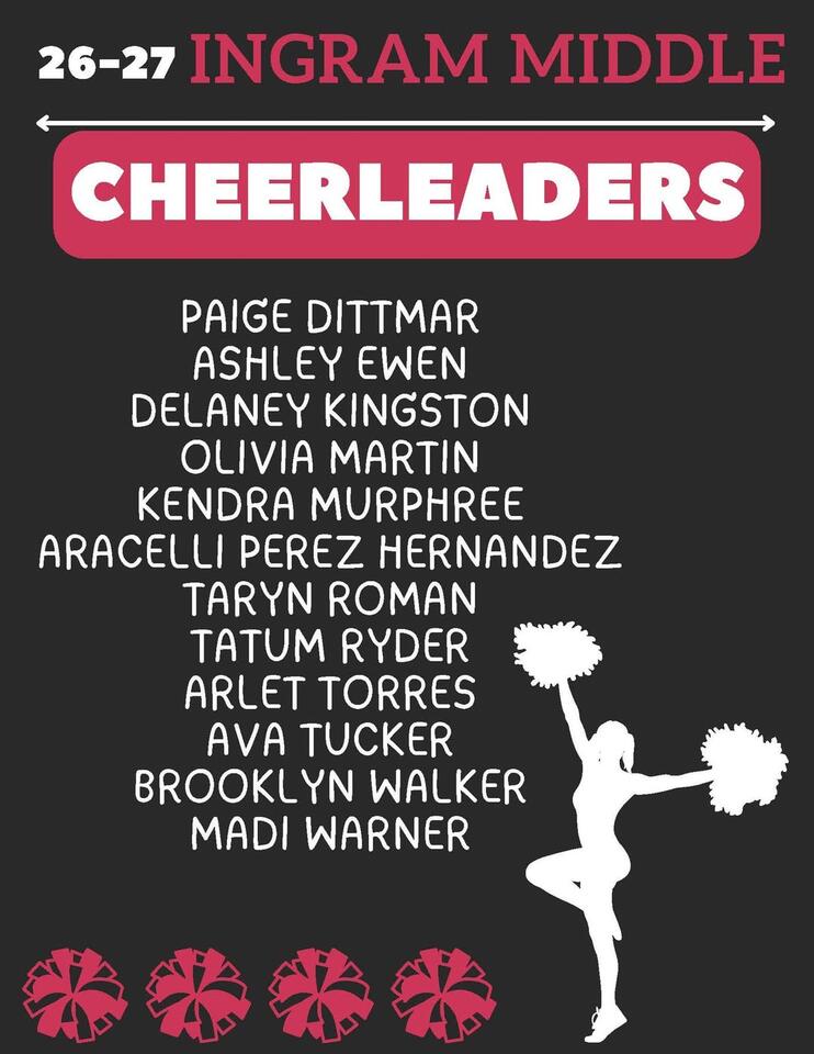Ingram Middle School announces 2026–27 cheer team - NewsBreak