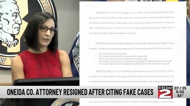 Oneida County Attorney Resigned After Citing Fake Cases in Kaitlyn ...
